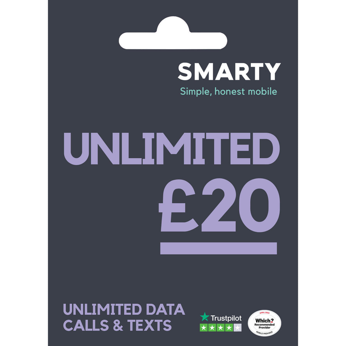 SMARTY Unlimited £20 Sim Card – freesimcard.co.uk